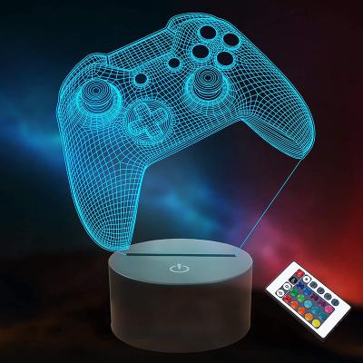 China Gamepad CE Safety 3D LED Night Light Eco Friendly Touch Control Lighting for sale