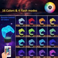 China Gamepad CE Safety 3D LED Night Light Eco Friendly Touch Control Lighting for sale