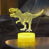 China 36V 3D Dinosaur Lamp 16 Colors Changing Acrylic Plastic Remote Control Lighting for sale
