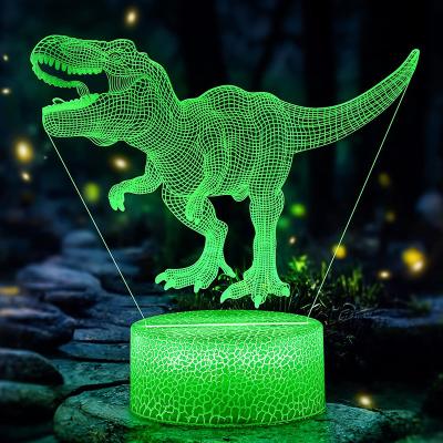 China 36V 3D Dinosaur Lamp 16 Colors Changing Acrylic Plastic Remote Control Lighting for sale