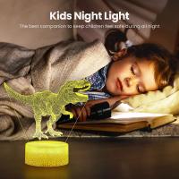 China 36V 3D Dinosaur Lamp 16 Colors Changing Acrylic Plastic Remote Control Lighting for sale