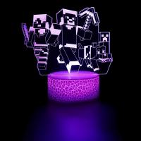 China Acrylic  3D 06 3d Touch Mine Craft Night Light Sandbox Games Gifts for sale