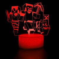 China Acrylic  3D 06 3d Touch Mine Craft Night Light Sandbox Games Gifts for sale