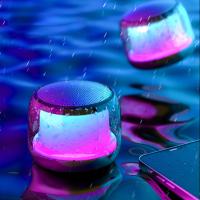 China 80mm Bluetooth Speaker Ambient Night Light 600mAh Waterproof Night Light for sale