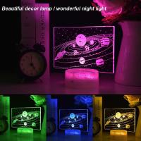 China DC5V 3W 3D LED Night Light 16 Colors Galaxy Night Light Solar System for sale
