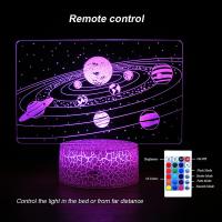 China DC5V 3W 3D LED Night Light 16 Colors Galaxy Night Light Solar System for sale