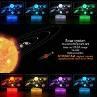 China DC5V 3W 3D LED Night Light 16 Colors Galaxy Night Light Solar System for sale