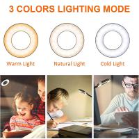 China 48 LEDs 6500K Dormitory USB Desk Lamp Clip On Light With 3 Color Modes for sale
