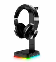 China RGB 26.7cm Ambient Night Light CE Led Headset Stand For Computer Desktop for sale