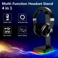 China RGB 26.7cm Ambient Night Light CE Led Headset Stand For Computer Desktop for sale