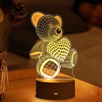 China Dekorasi  Hadiah 3d Night Lamp 18cm Pernikahan 3D Lamp Illusion for sale