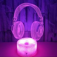 China 7 Or 16 Colors 3D LED Night Light 3W CE 3D Acrylic Night Light With Cracked Base for sale