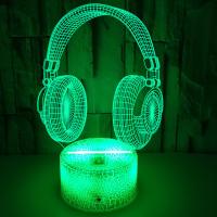 China 7 Or 16 Colors 3D LED Night Light 3W CE 3D Acrylic Night Light With Cracked Base for sale