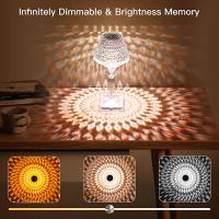 China Rechargeable Wineglass Diamond Crystal Table Lamp For Home Office for sale