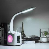 China 256RGB White LED Desk Lamp 13KG Clock Led Calendar Table Lamp For Office for sale