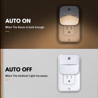 China Plug Into 50Hz Smart LED Night Light Automatically Turn Night Lamp For Bedroom Wall for sale