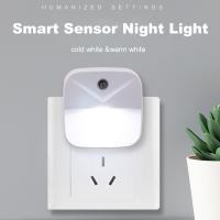China Plug Into 50Hz Smart LED Night Light Automatically Turn Night Lamp For Bedroom Wall for sale