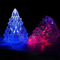 China CE Christmas Tree Crystal Table Lamp 5x6cm Candle Crystal Bedside Lamps for sale