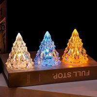 China CE Christmas Tree Crystal Table Lamp 5x6cm Candle Crystal Bedside Lamps for sale