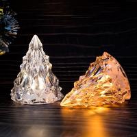 China CE Christmas Tree Crystal Table Lamp 5x6cm Candle Crystal Bedside Lamps for sale
