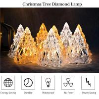 China CE Christmas Tree Crystal Table Lamp 5x6cm Candle Crystal Bedside Lamps for sale