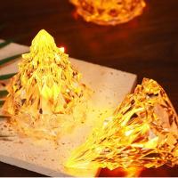 China CE Christmas Tree Crystal Table Lamp 5x6cm Candle Crystal Bedside Lamps for sale
