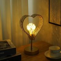 China 23*10.5*29cm Hollow Star Shape Night Light  Wrought Iron Bedside Lamp for sale