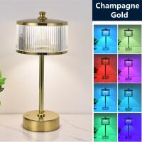 China E27 RGB Acrylic LED Desk Lamp 100v Round Coloured Glass Table Lamps for sale