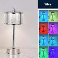 China E27 RGB Acrylic LED Desk Lamp 100v Round Coloured Glass Table Lamps for sale