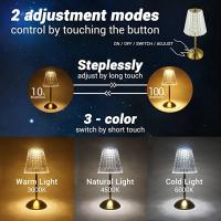 China CE Bedside Night Light 3 Color Metal Crystal Bedside Lamps For Bedroom for sale
