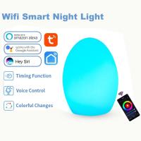 China LLDPE Ambient Night Light Colorful RGBW Wifi Bedside Lamp For Kids Gifts for sale