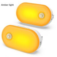 China 0.3W 500mAh Amber Plug In Smart Motion Sensor Night Light With Adjustable Brightness for sale