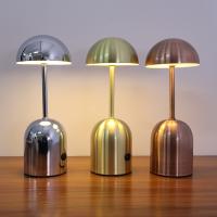 China CE Rechargeable LED Desk Lamp 3 Colors Cordless Mushroom Table Light for sale