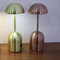 China CE Rechargeable LED Desk Lamp 3 Colors Cordless Mushroom Table Light for sale