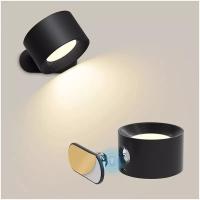 China 360 Degree Rotate Magnetic Touch Control LED Wall Mounted Reading Light For Bedroom for sale