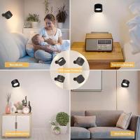 China 360 Degree Rotate Magnetic Touch Control LED Wall Mounted Reading Light For Bedroom for sale