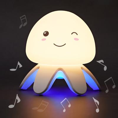 China Silicone Jellyfish Color Changing Timer Music Mood Night Light Gift For Kids for sale