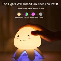 China Silicone Jellyfish Color Changing Timer Music Mood Night Light Gift For Kids for sale