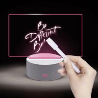 China Children Girlfriend Creative Gift USB Led Night Message Board Light With Pen for sale
