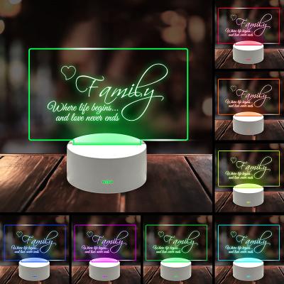 China Children Girlfriend Creative Gift USB Led Night Message Board Light With Pen for sale