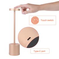 China TPYE C Charging Modern Theme Metal Touch Table Lamp For Bar Bedside for sale
