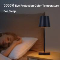 China Restaurant Cordless LED Touch Desk Light , Bar Hotel Rechargeable Metal Table Lamp for sale