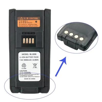China Replacement Walkie Talkie Battery BL1806 BL2505 2000mAh for PT580 PT580H PT580H Plus Li-Ion 114x56x25mm for sale