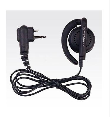 China BDN6720 Flexible Over-Ear Receiver Headphones with Microphone - Black Wired Communication Device for Professional Use for sale