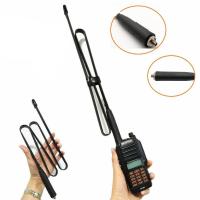 China SMA-Female Foldable Antenna 3dBi Gain for VHF/UHF 144/430MHz Baofeng Walkie Talkies - 33cm to 124cm Length Options for sale