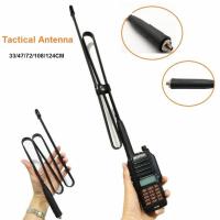 China SMA-Female Foldable Antenna 3dBi Gain for VHF/UHF 144/430MHz Baofeng Walkie Talkies - 33cm to 124cm Length Options for sale