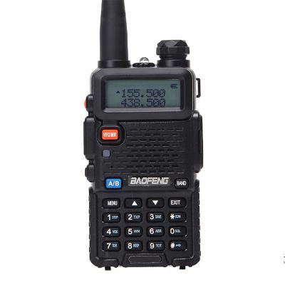 China Baofeng UV-5RX Tri-band 5W Handheld Ham Radio 128 Channel Long Range Walkie Talkie Black for sale