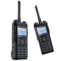 China PD985 DMR Digital Walkie Talkie with 5W Power, 10KM Range, GPS and Bluetooth for Industrial Communication for sale