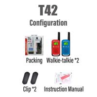 China MSTAR T42 Handheld Outdoor Walkie Talkie 20 Channel 409MHz 4km Range Environmental Protection for sale