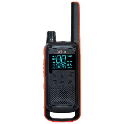 China MSTAR T82 Easy Pairing Walkie Talkie Dual Power USB Charging IPX6 Water Resistant 20 Channel 409MHz for sale